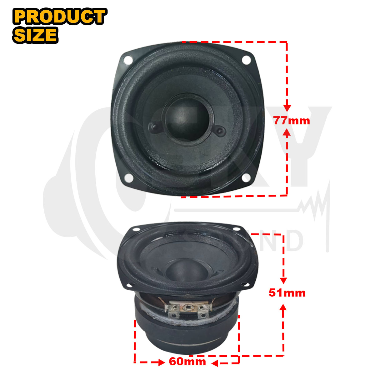 SKYSOUND AURA 3 inch Midrange Speaker 4Ω 10W Foam Edge Midrange Speaker ...
