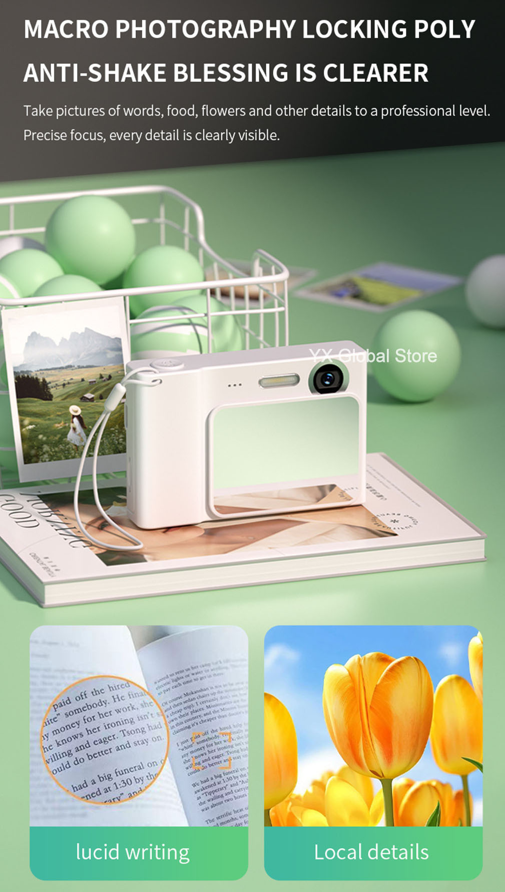 4K digi cam Beginner's camera with mirror 48MP HD Autofocus Camera ...