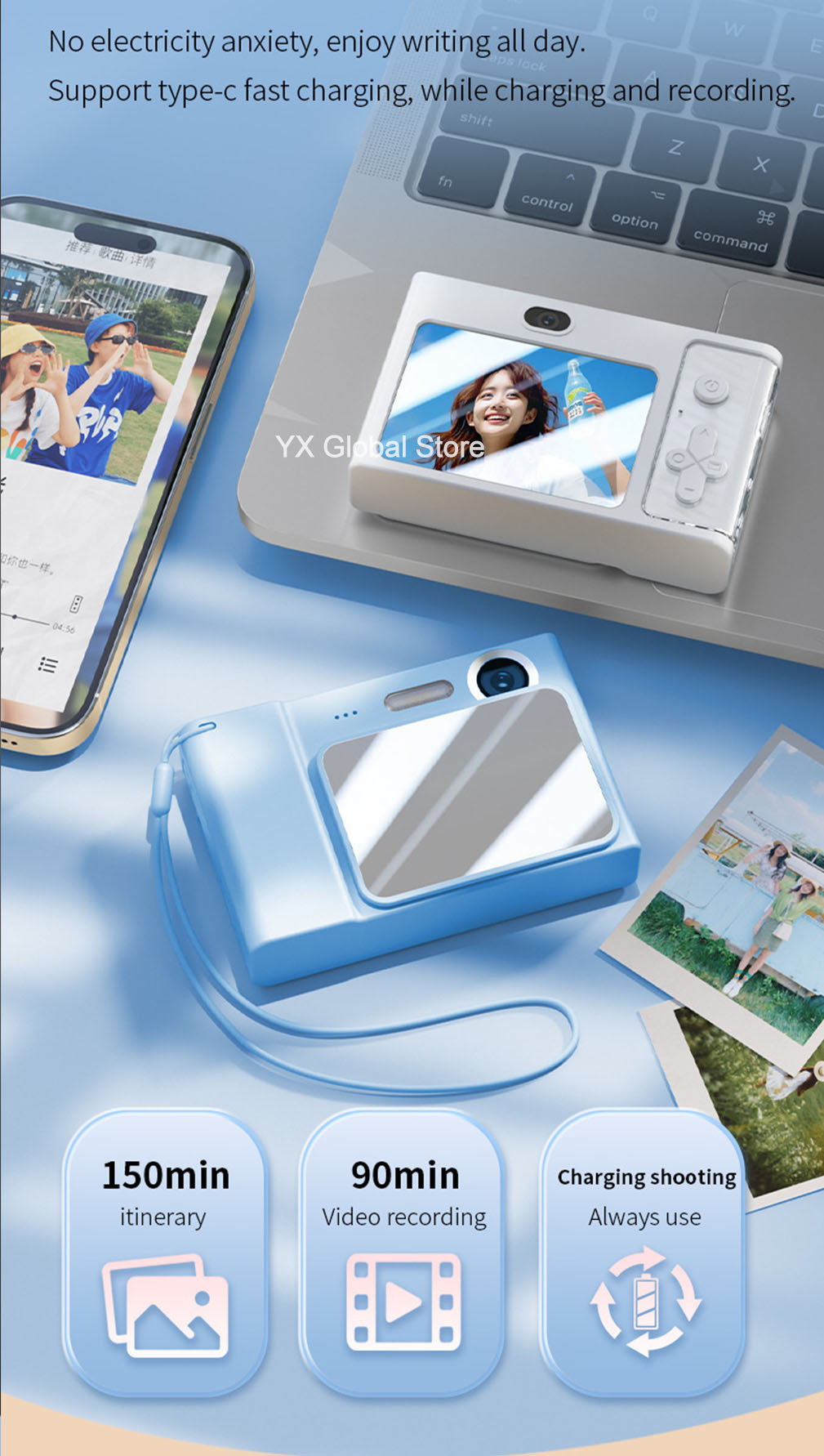 4K digi cam Beginner's camera with mirror 48MP HD Autofocus Camera ...