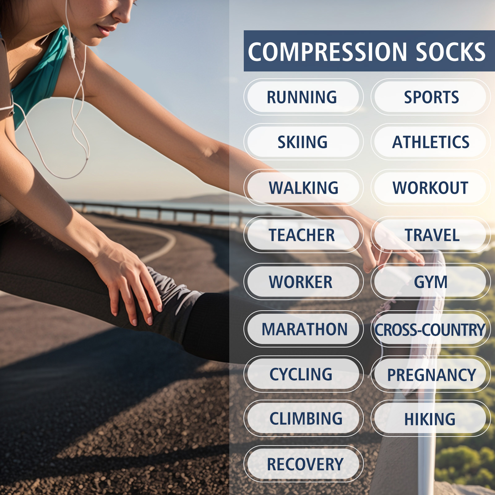 Cofoe Medical Compression Stockings Varicose Veins Socks Prevent Calf ...