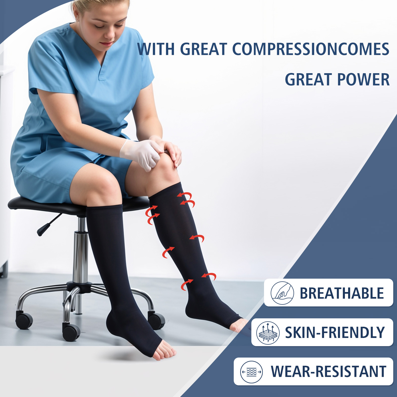 Cofoe Medical Compression Stockings Varicose Veins Socks Prevent Calf ...