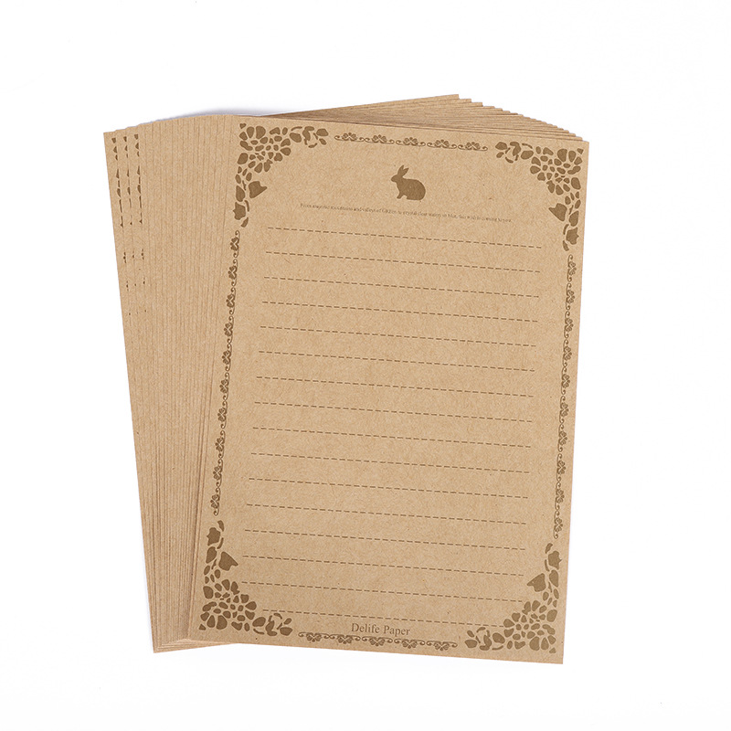 10pcs/set Kawaii Bunny Kraft Paper Letter Pads Retro Writing Paper for ...