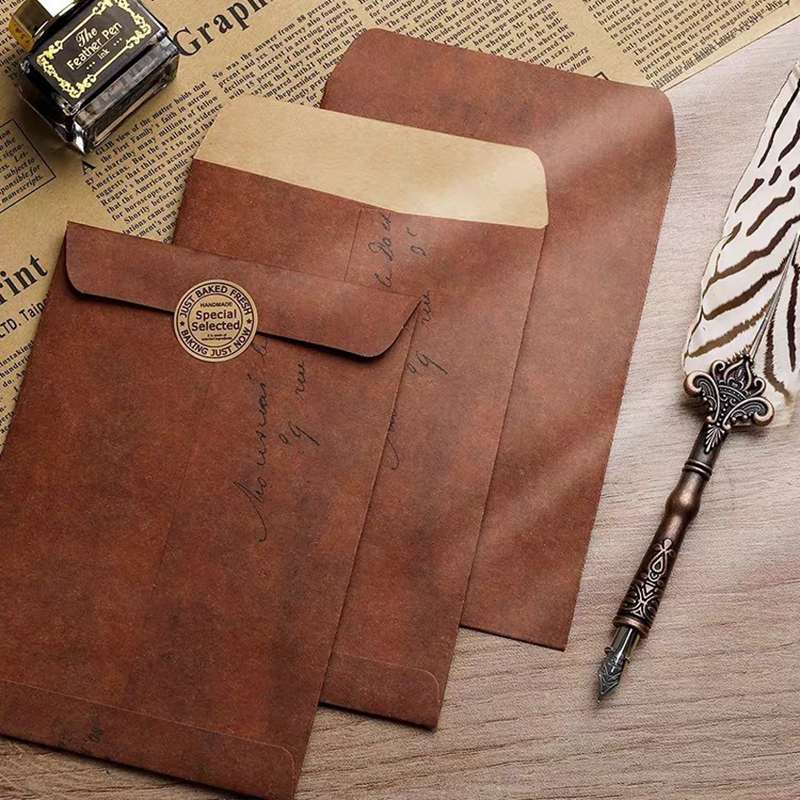 Vintage Kraft Paper Envelopes for Letter Pads Christmas Gifts Wrap Bag ...