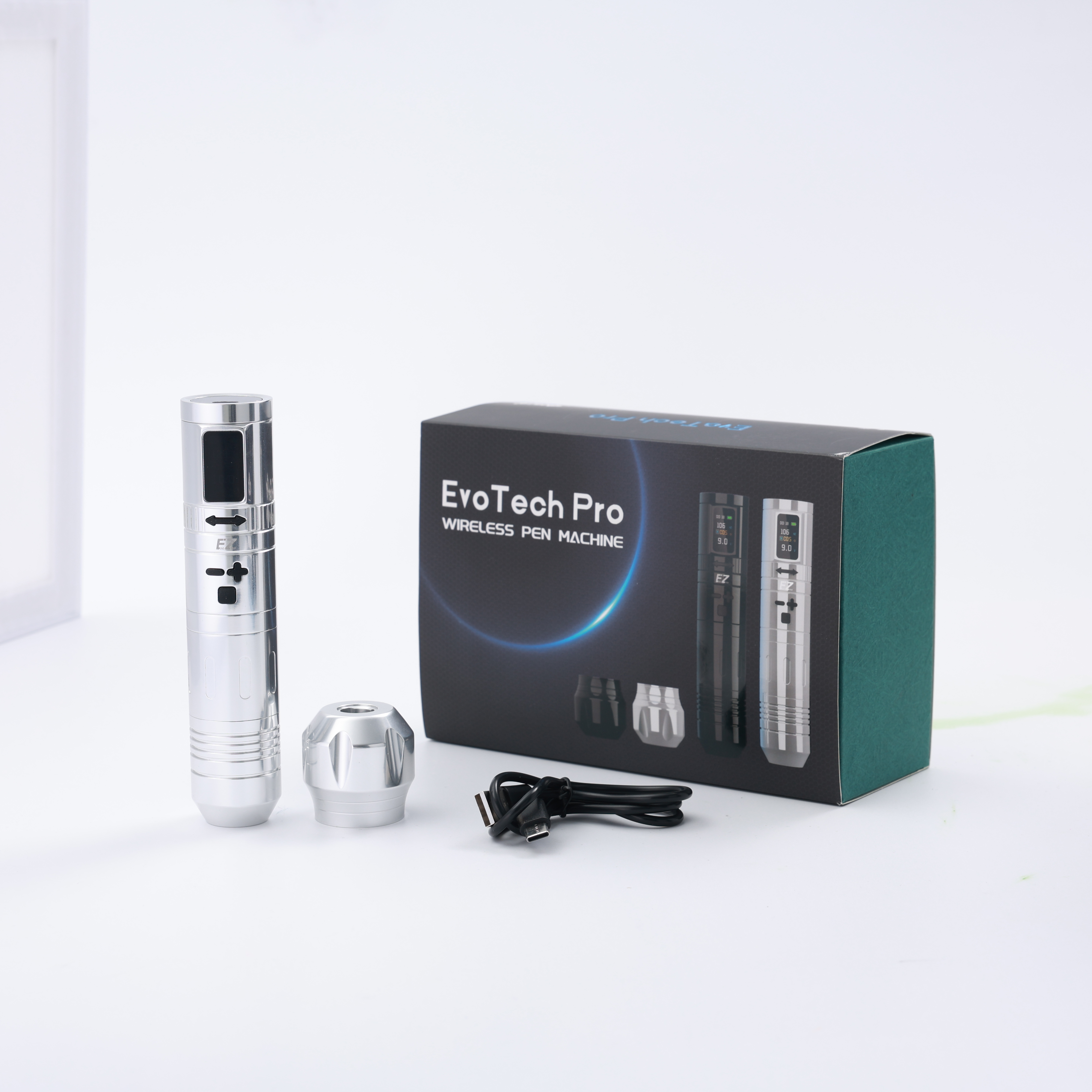 EZ EvoTech Pro Wireless Battery Tattoo Pen Machine 2000mAh Brushless ...