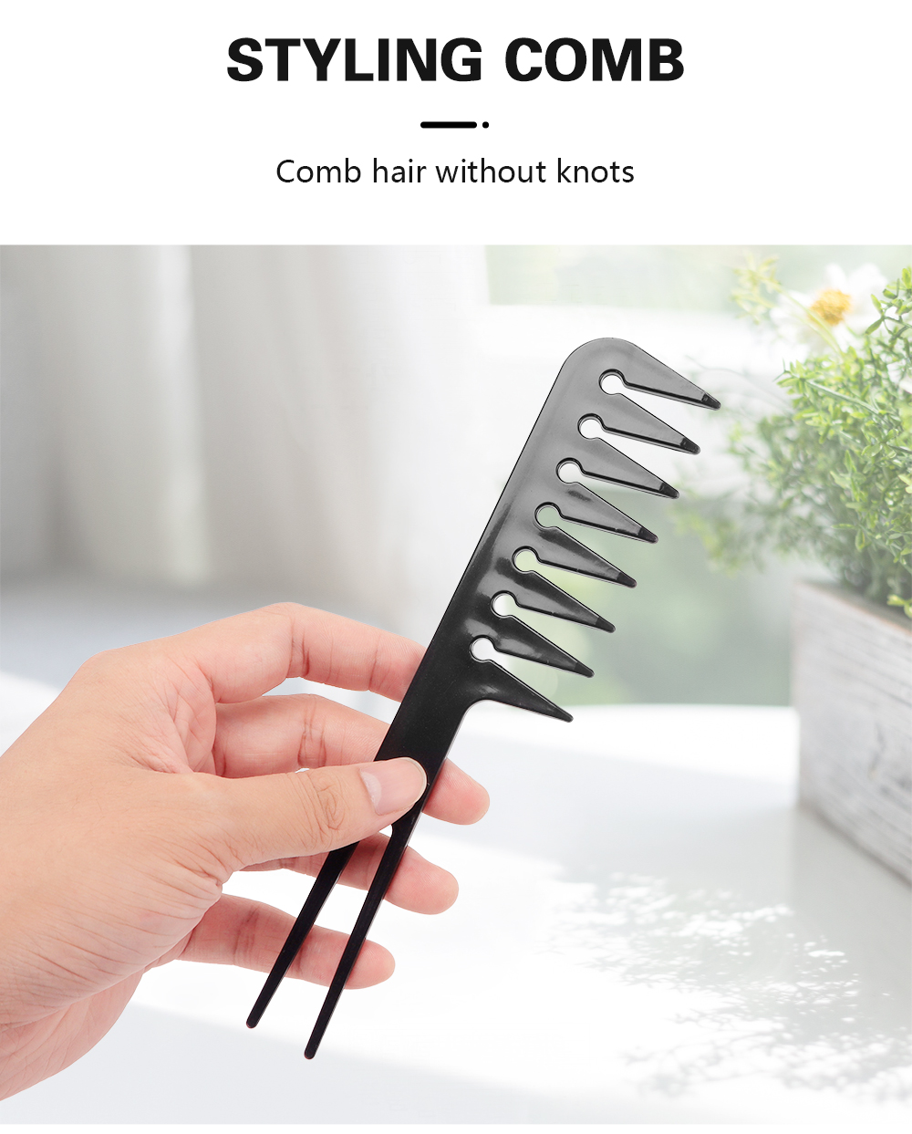 10 Pcs Barber Styling Comb Set Anti Static Coarse Fine Toothed Pick ...