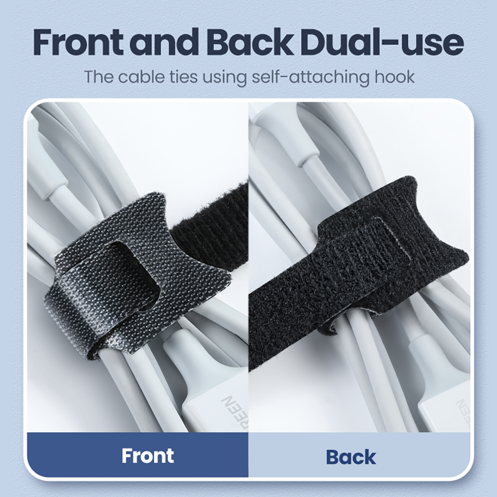 UGREEN Cable Organizer Cable Tie Wire Winder Nylon Tape 18cm For Mouse ...