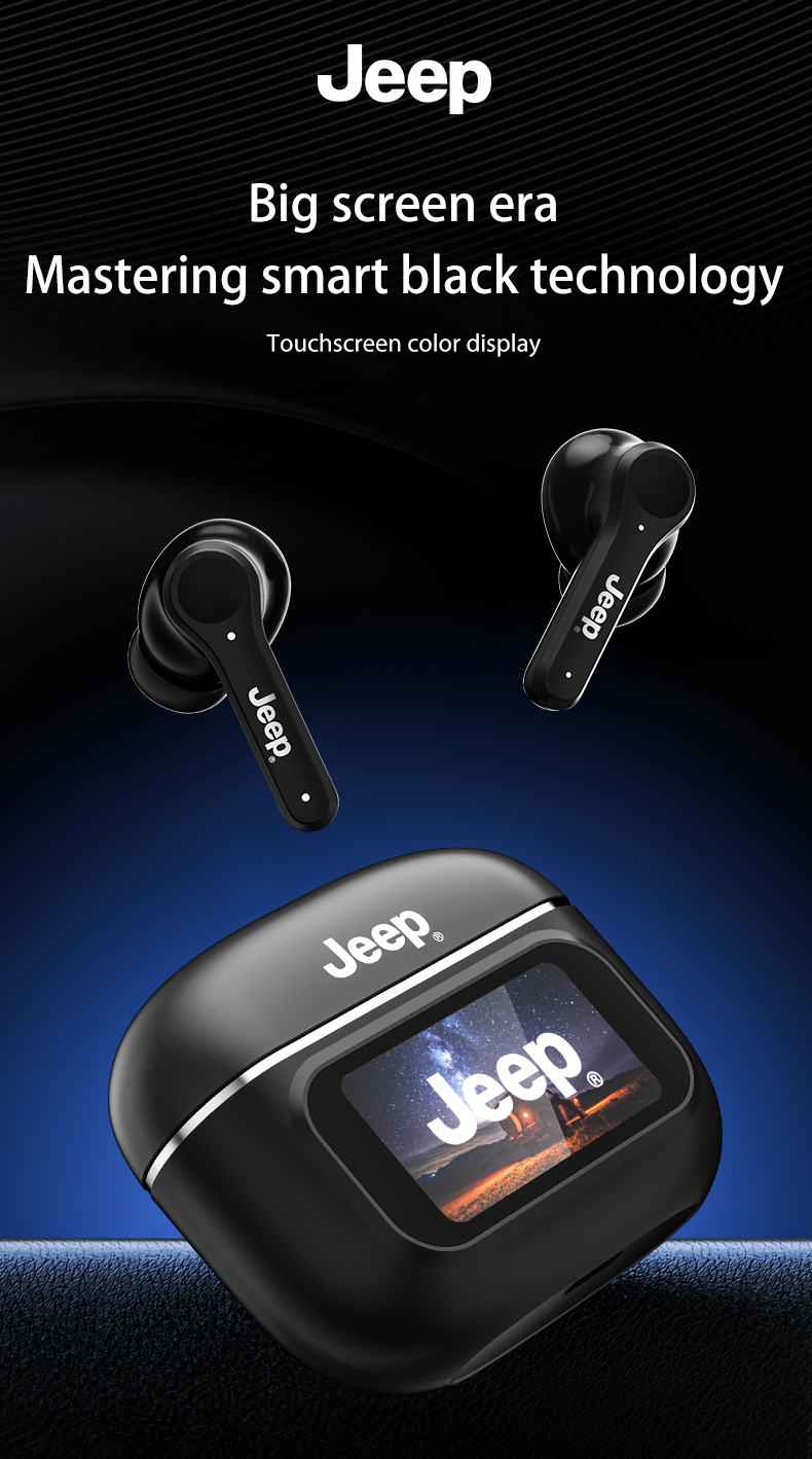 Jeep EW118 Plus Bluetooth Earphones Color LED Screen ANC Noise ...