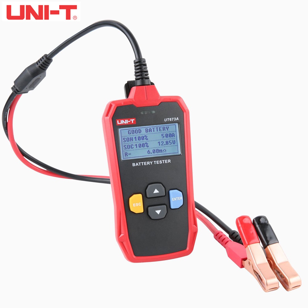 UNI-T Car Battery Tester 12V 24V DC Charger Analyzer UT673A UT675A ...