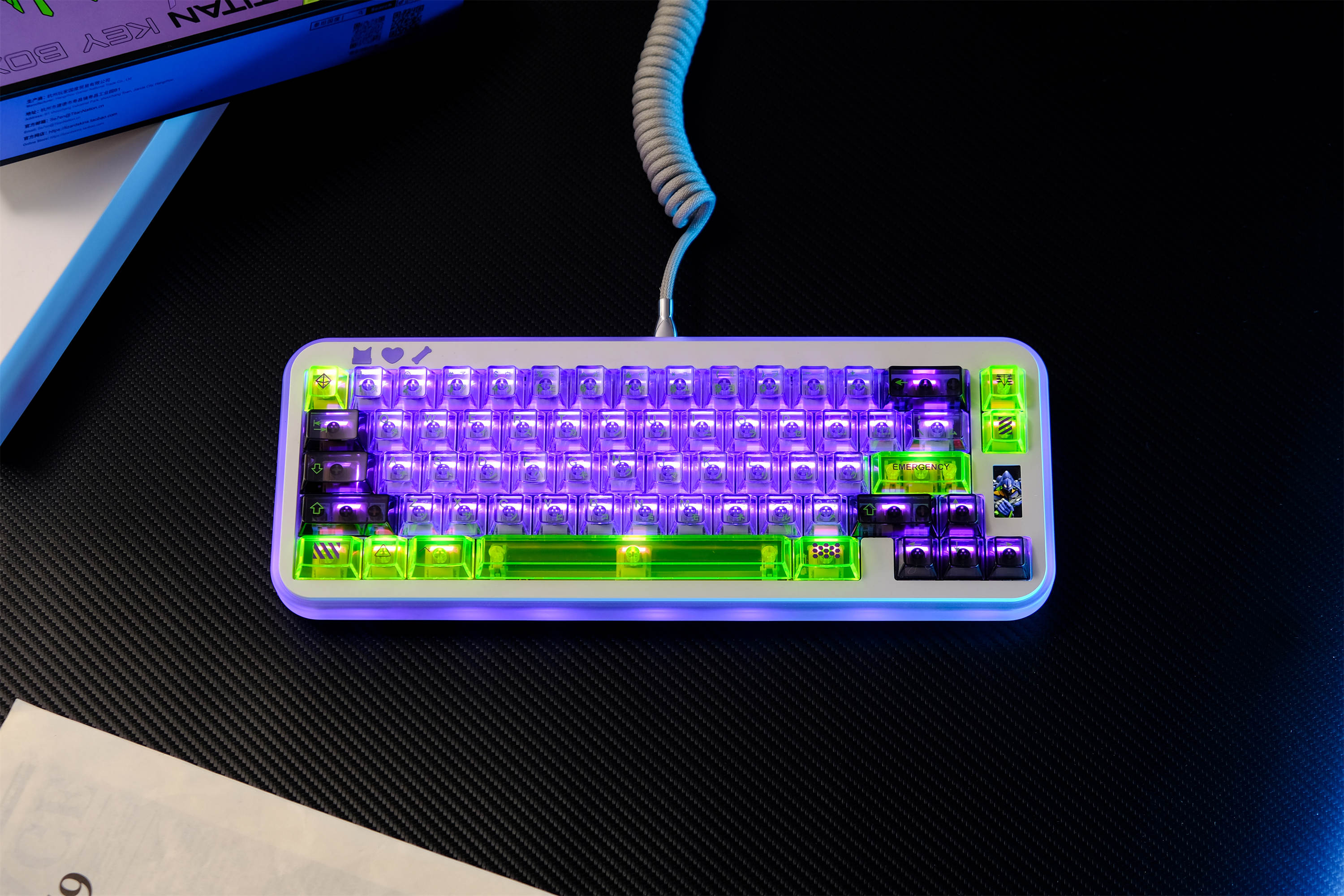 EVA MECHA-01 Keycaps 171 Keys PC/PBT Keycap Cherry Profile DYE-SUB For ...