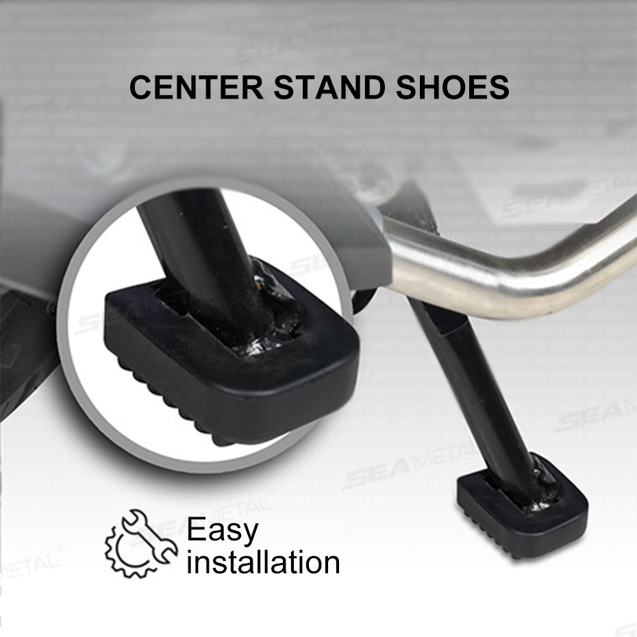 SEAMETAL Motorcycle Footrest Soft Rubber Pad Universal Scooter Footrest ...