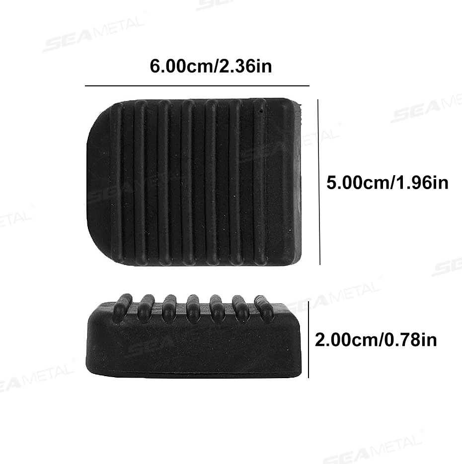 SEAMETAL Motorcycle Footrest Soft Rubber Pad Universal Scooter Footrest ...