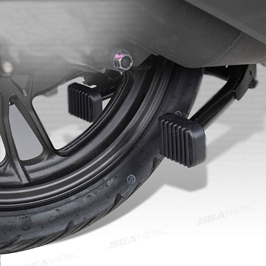SEAMETAL Motorcycle Footrest Soft Rubber Pad Universal Scooter Footrest ...