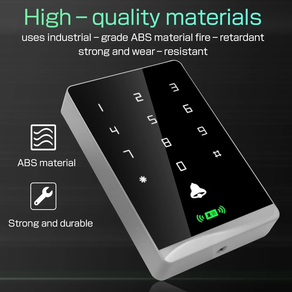 T2DC NFC RFID Card Reader Waterproof 125Khz+13.56Mhz Backlight Touch ...