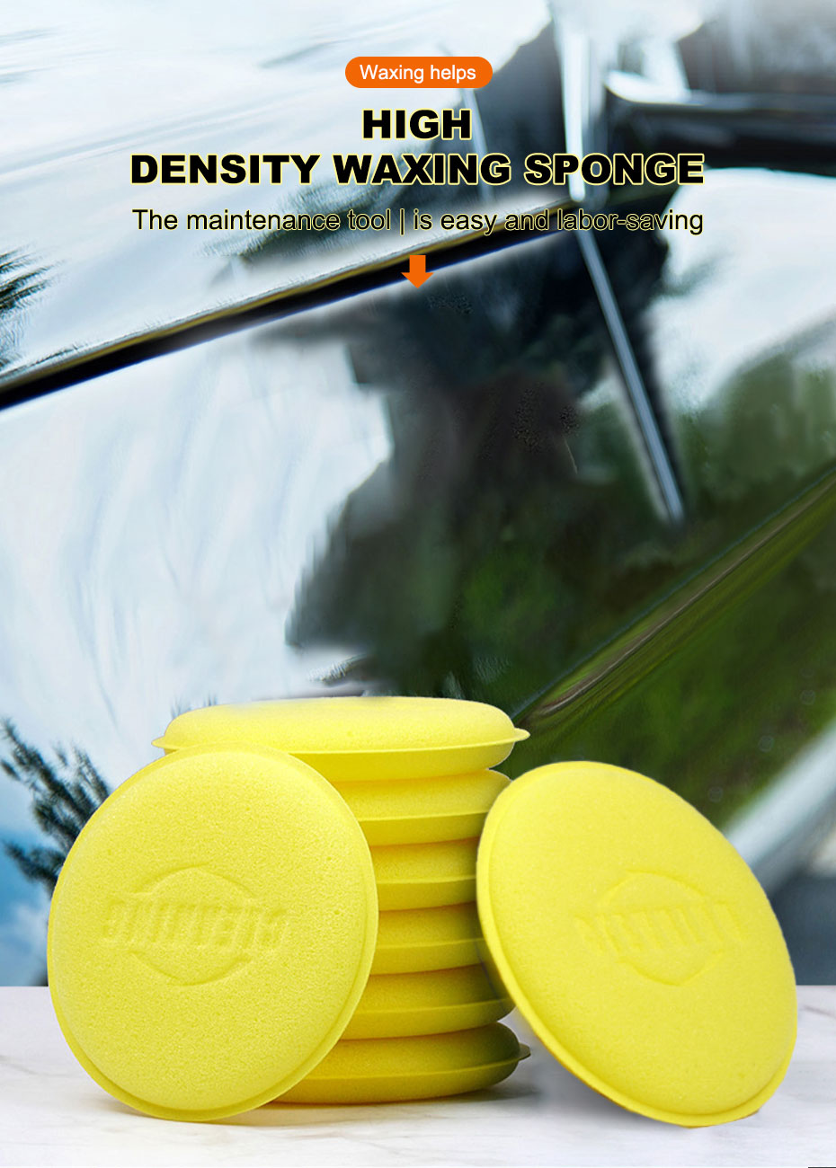 12pcs Car Round Waxing Polish Sponges High Density Foam Applicator Pads ...