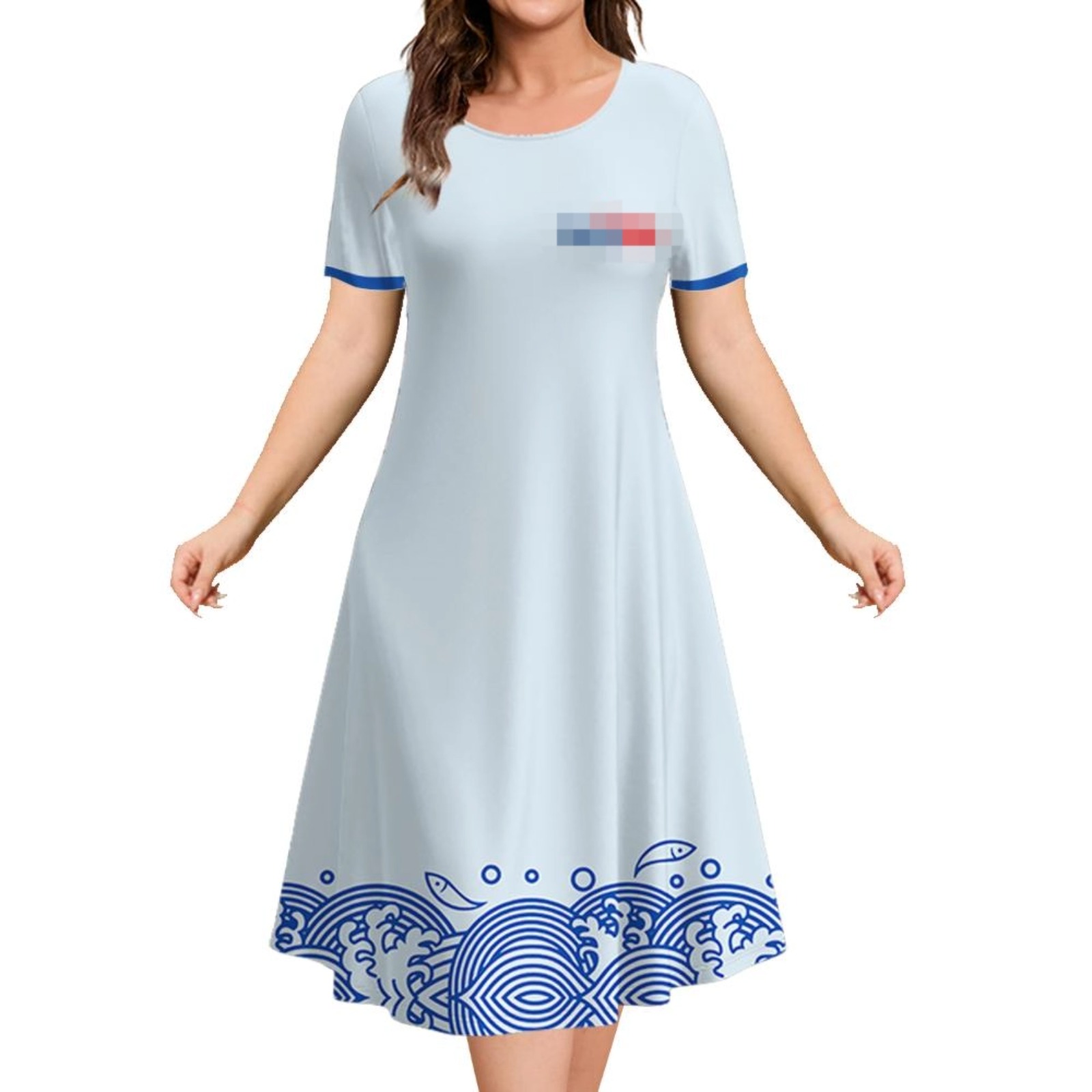 Dresses Full Sublimation Women's Dresses Casual T-shirt Long Teacher's ...