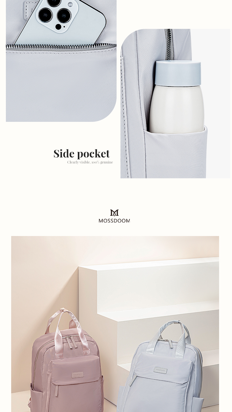 MOSSDOOM Boutique Women's Backpack Fashion College Backpack | Shopee ...