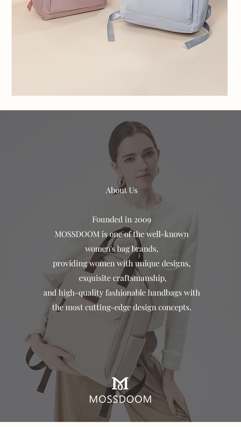 MOSSDOOM Boutique Women's Backpack Fashion College Backpack | Shopee ...