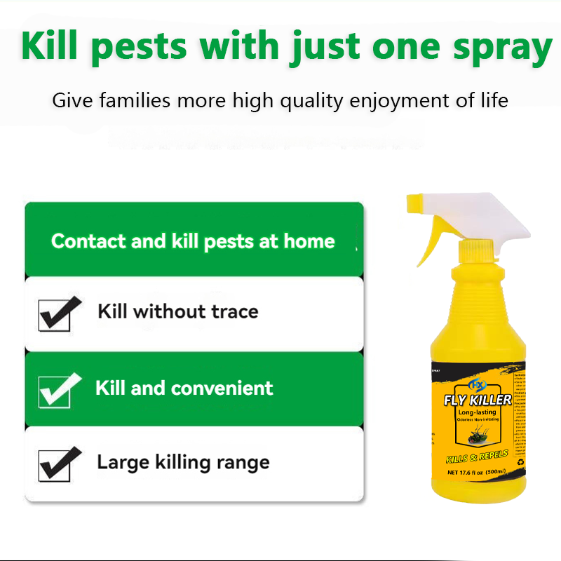 Fly Spray 500ml Fly Killer Bait Effective Fly Repellant Fly Killer Bait ...