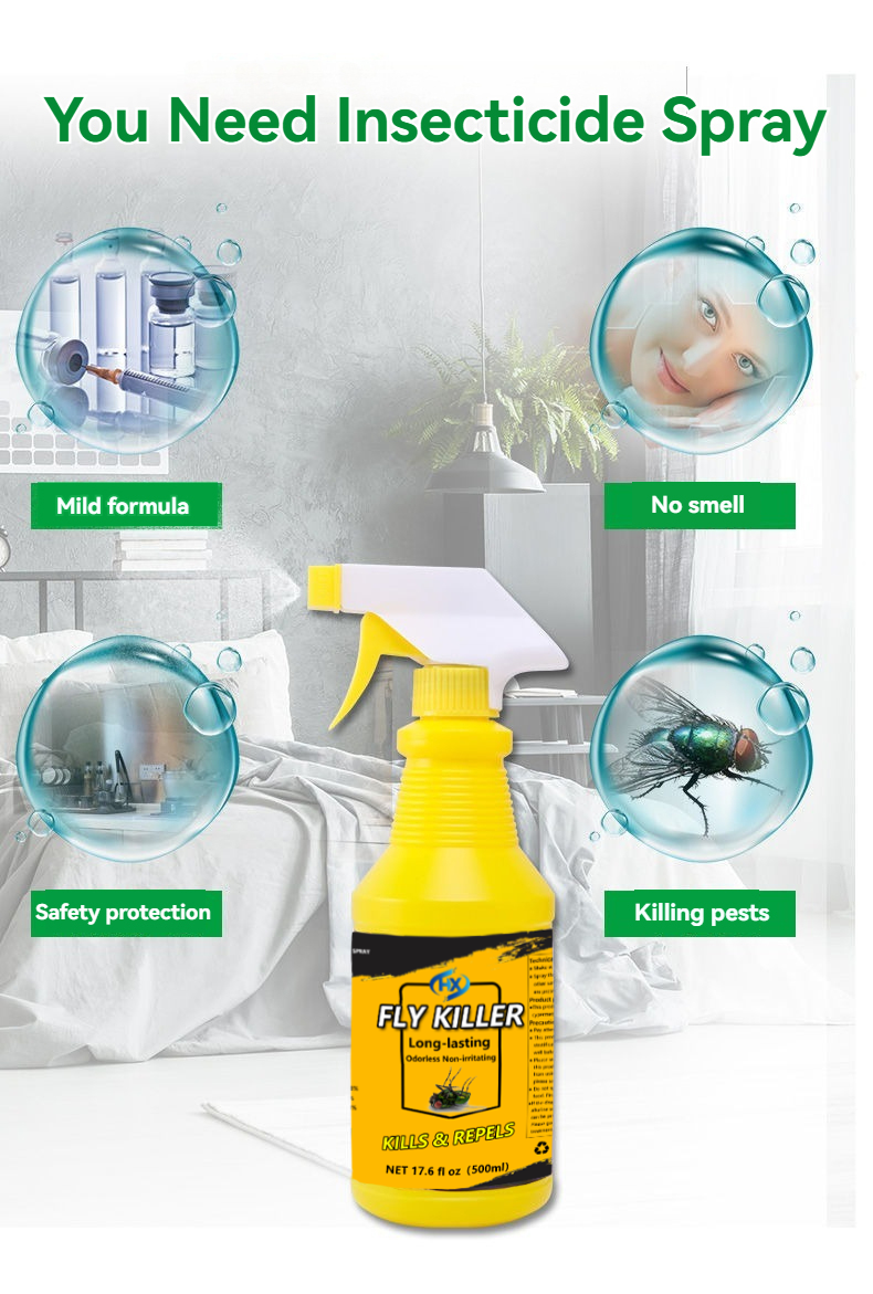 Fly Spray 500ml Fly Killer Bait Effective Fly Repellant Fly Killer Bait ...