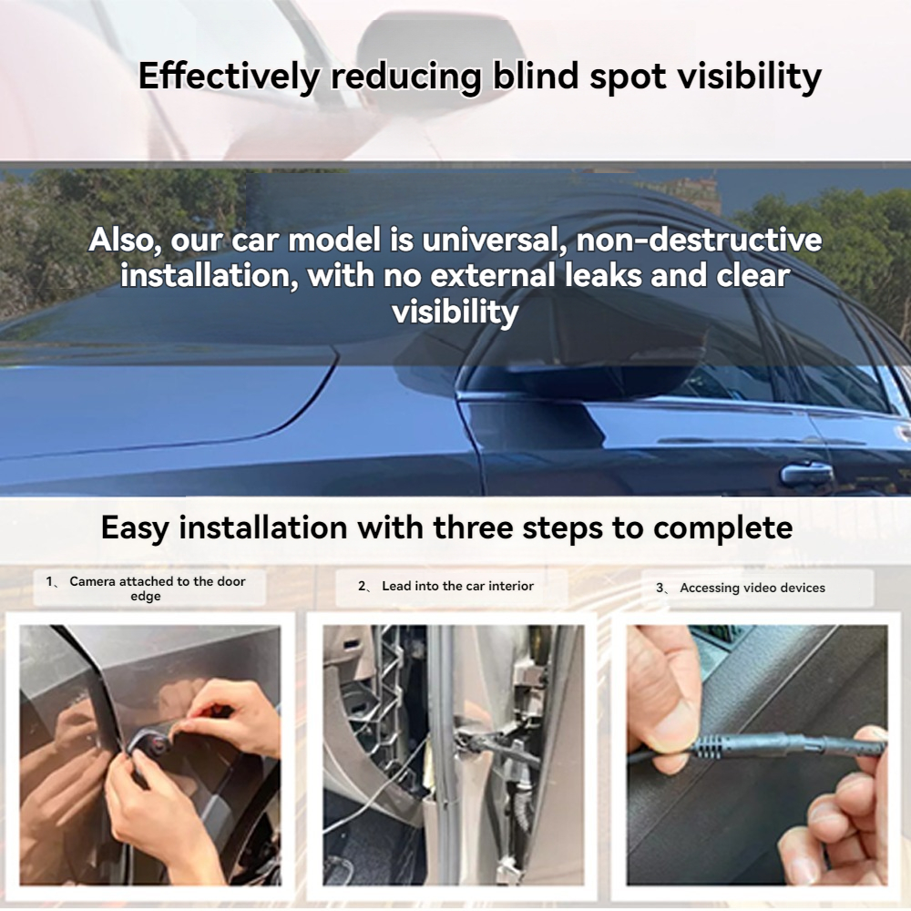 Car Side View Camera, HD Blind spot Camera, Waterproof Side View Camera ...