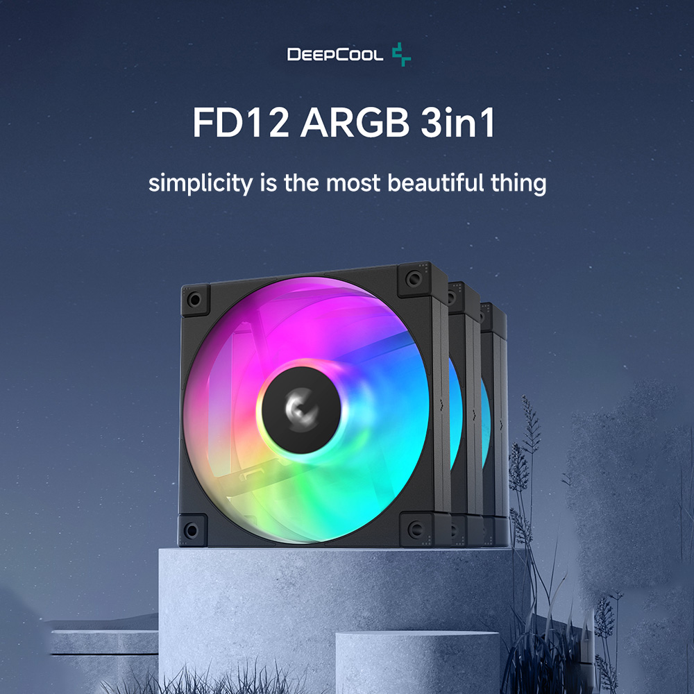 Deepcool FD12 FD14 ARGB CPU Fan 120mm 140mm Single / 3 IN 1 Daisy Chain ...