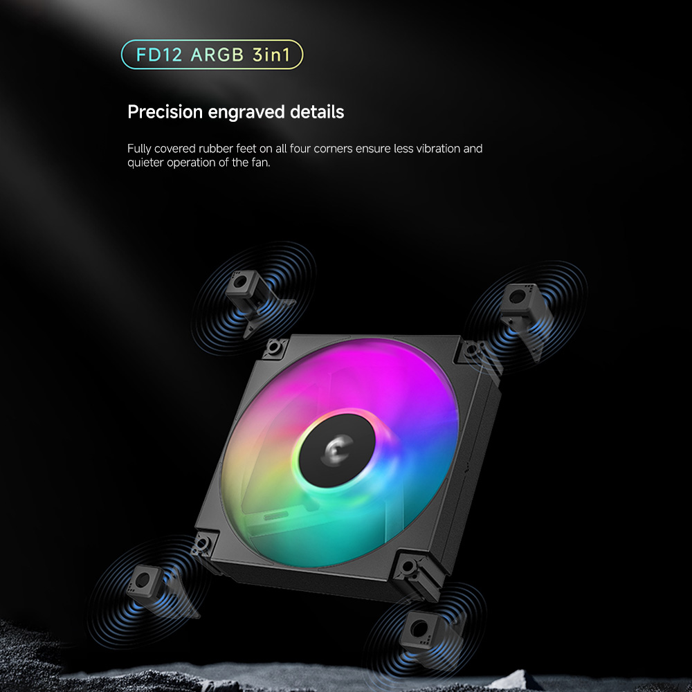 Deepcool FD12 FD14 ARGB CPU Fan 120mm 140mm Single / 3 IN 1 Daisy Chain ...