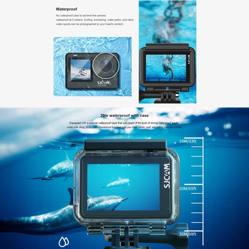 SJCAM SJ11 Active Action Camera Dual Touch Screen 4K Ultra HD 20MP DV ...