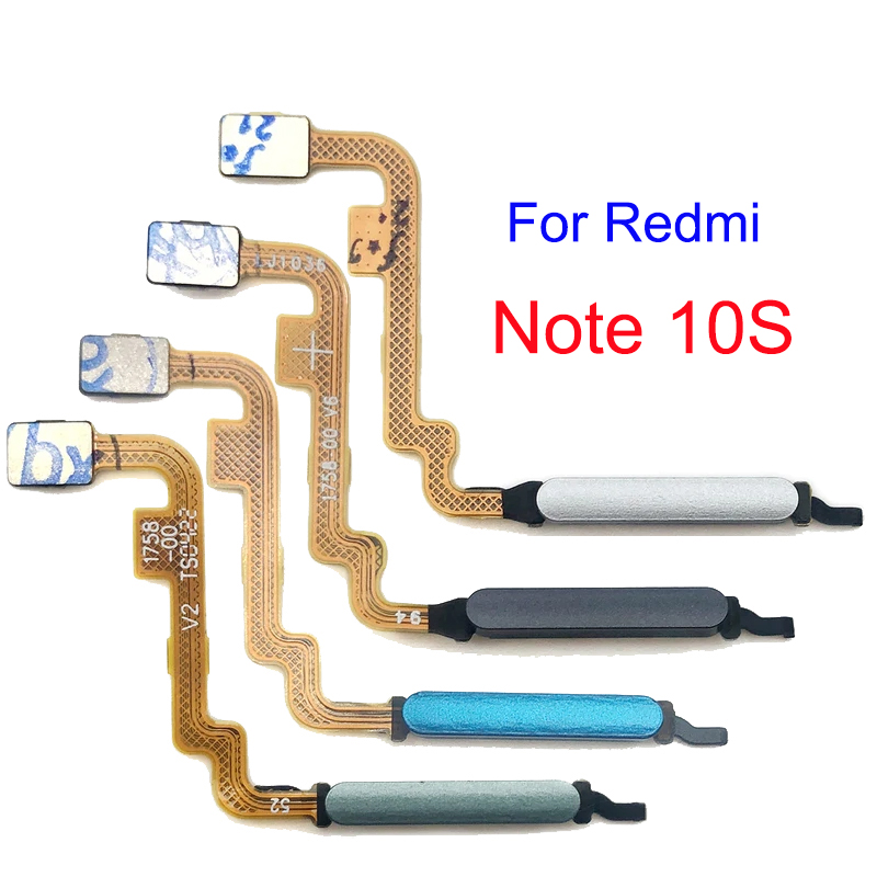 For Redmi Note 10S Fingerprint Power Button Flex Finger Print Touch ID ...