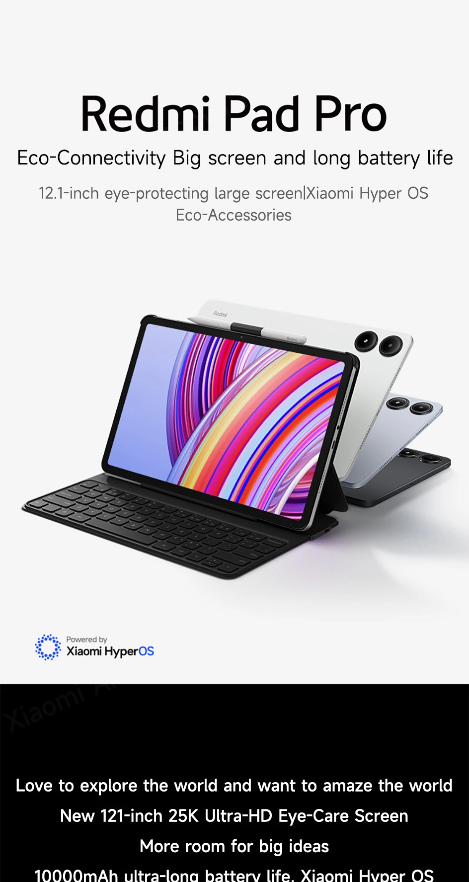 Xiaomi Redmi Pad Pro | 12.1 inch Display 120Hz Refresh Rate HyperOS ...