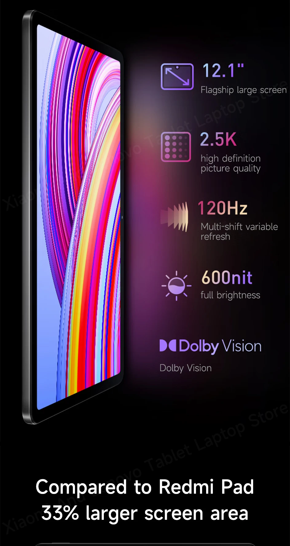 Xiaomi Redmi Pad Pro | 12.1 inch Display 120Hz Refresh Rate HyperOS ...