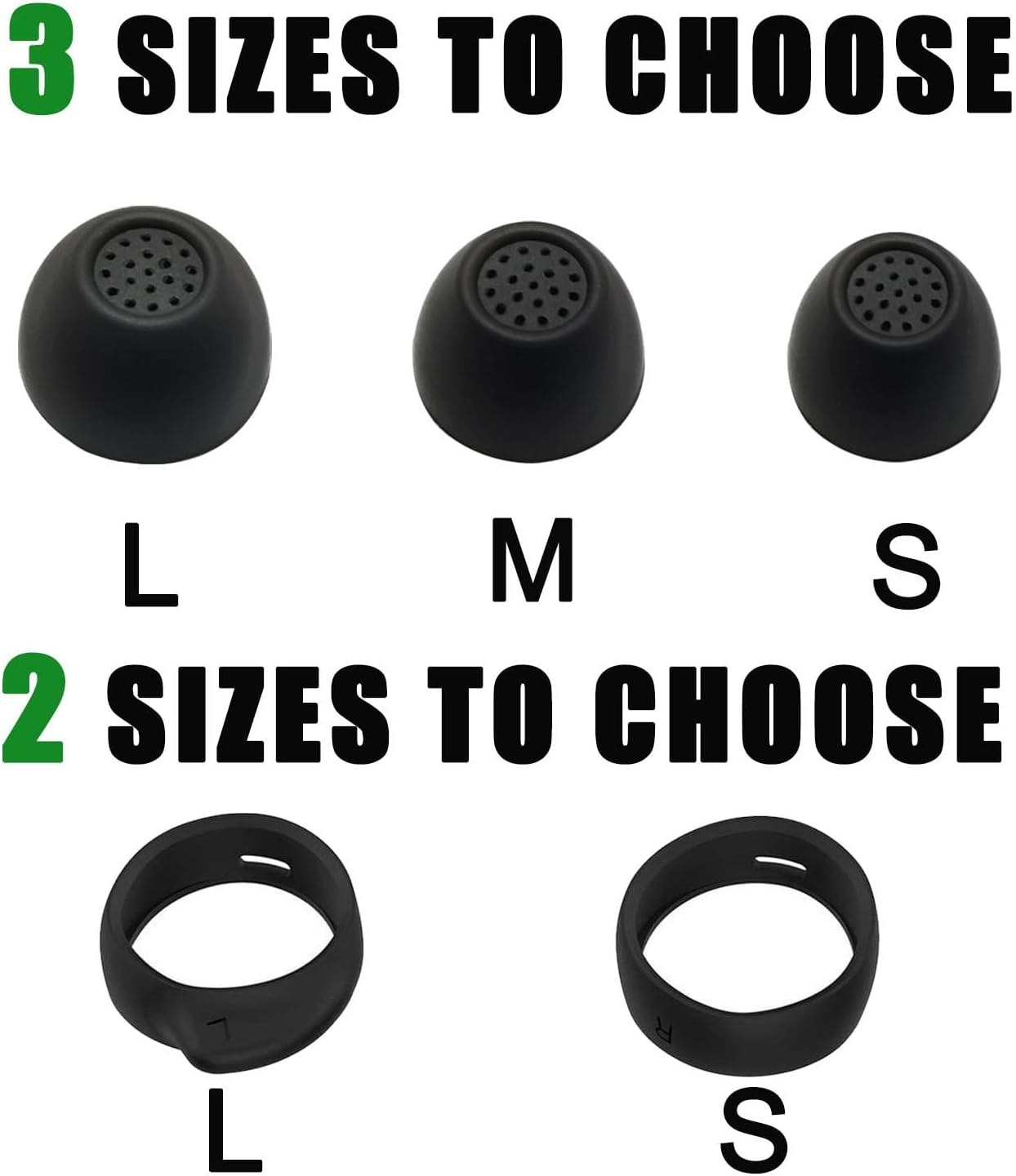 Replacement Eartips and Wingtip Earbuds Ear Tips for Samsung Galaxy ...