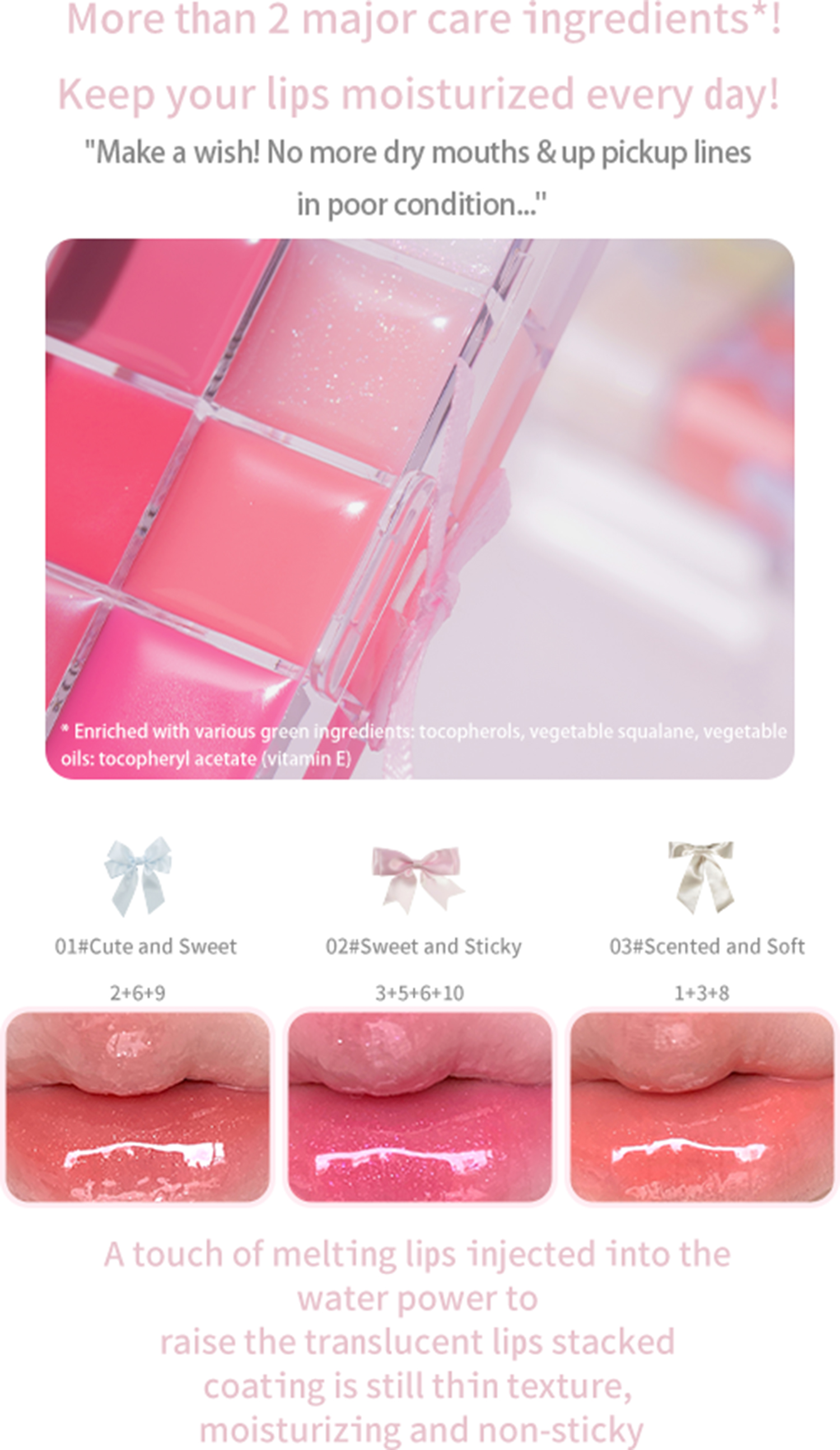 FLORTTE Peng Princess Jelly Lip Gloss Palette | Shopee Philippines