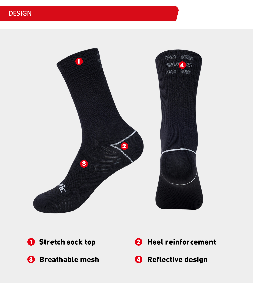 Santic Unisex Cycling Socks Sports Breathable Anti-sweat Outdoor Wear ...