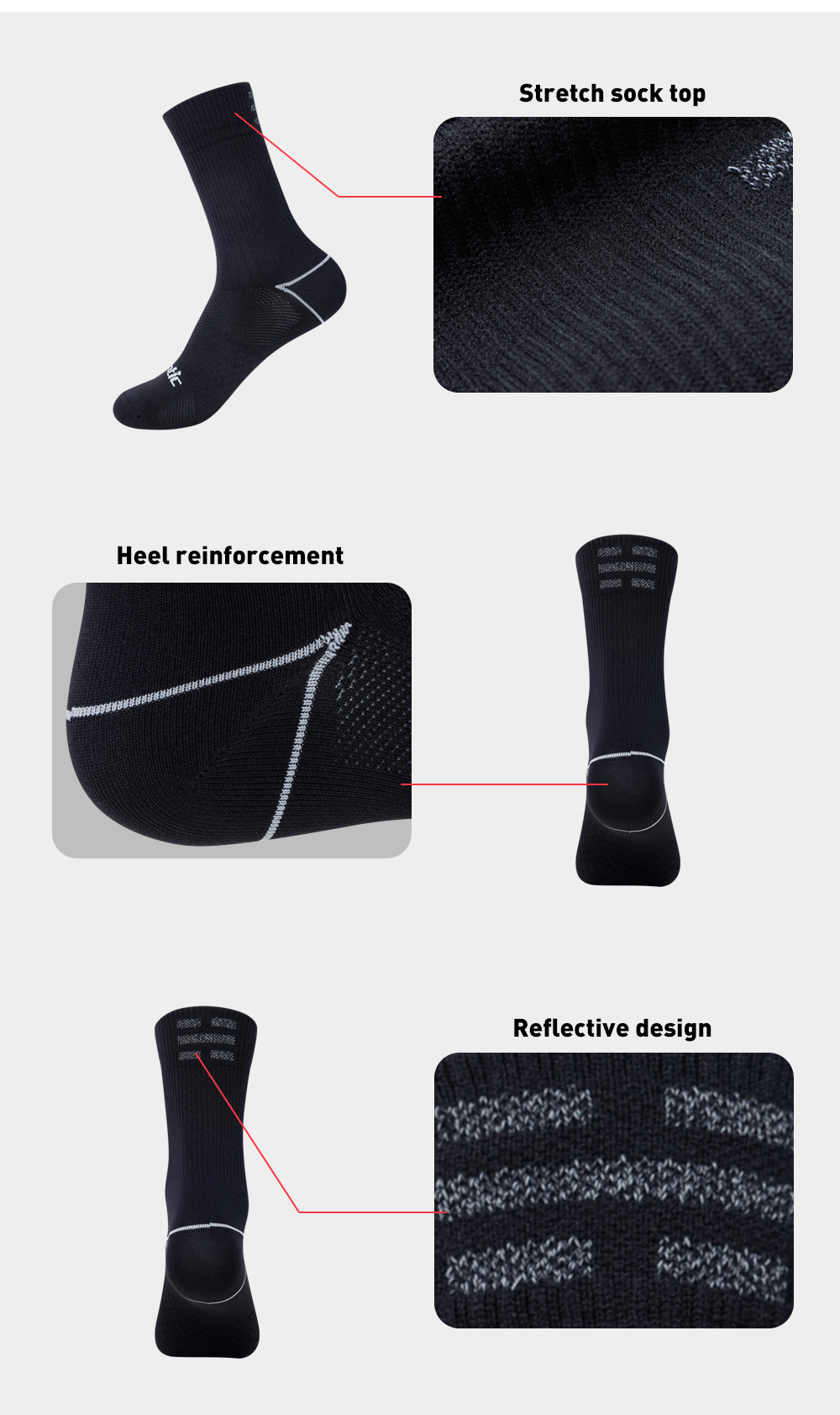 Santic Unisex Cycling Socks Sports Breathable Anti-sweat Outdoor Wear ...