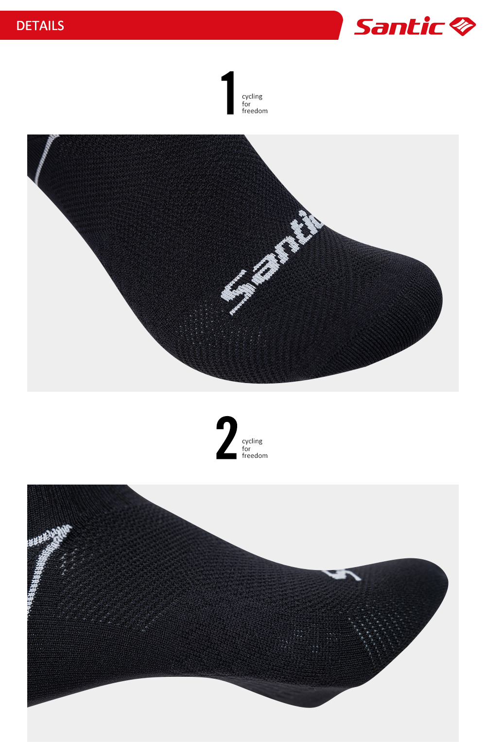 Santic Unisex Cycling Socks Sports Breathable Anti-sweat Outdoor Wear ...