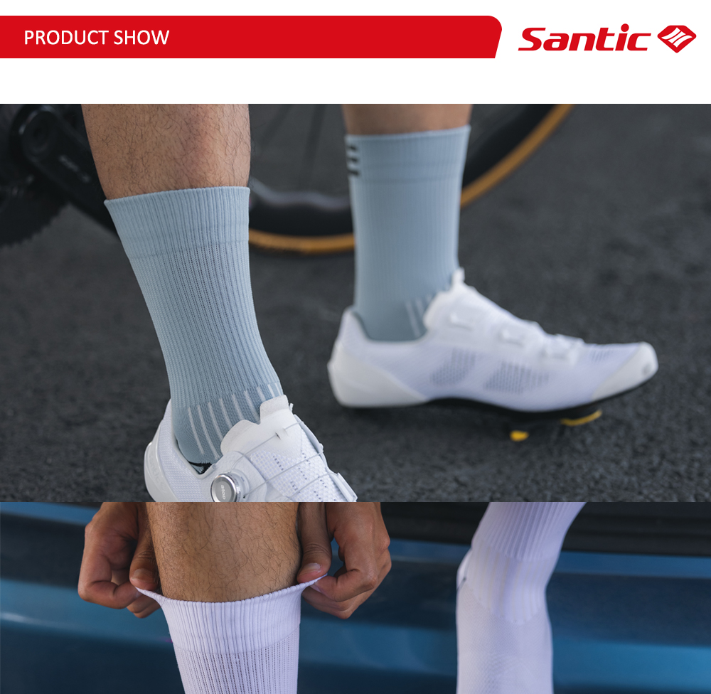 Santic Unisex Cycling Socks Sports Breathable Anti-sweat Outdoor Wear ...