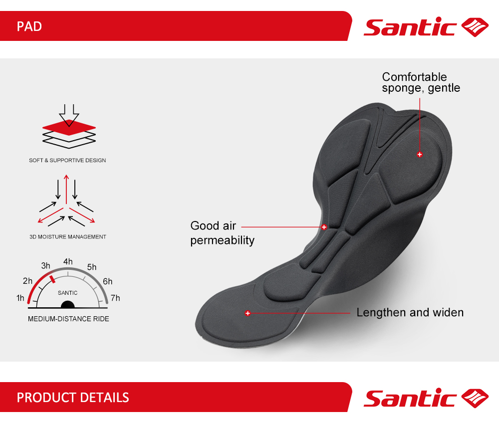 Santic Casual Cycling Shorts Removable Underwear with Padding Road Bike ...