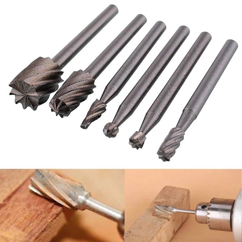 6PCS Mini woodworking small rotating file grinding head DIY carpenter ...