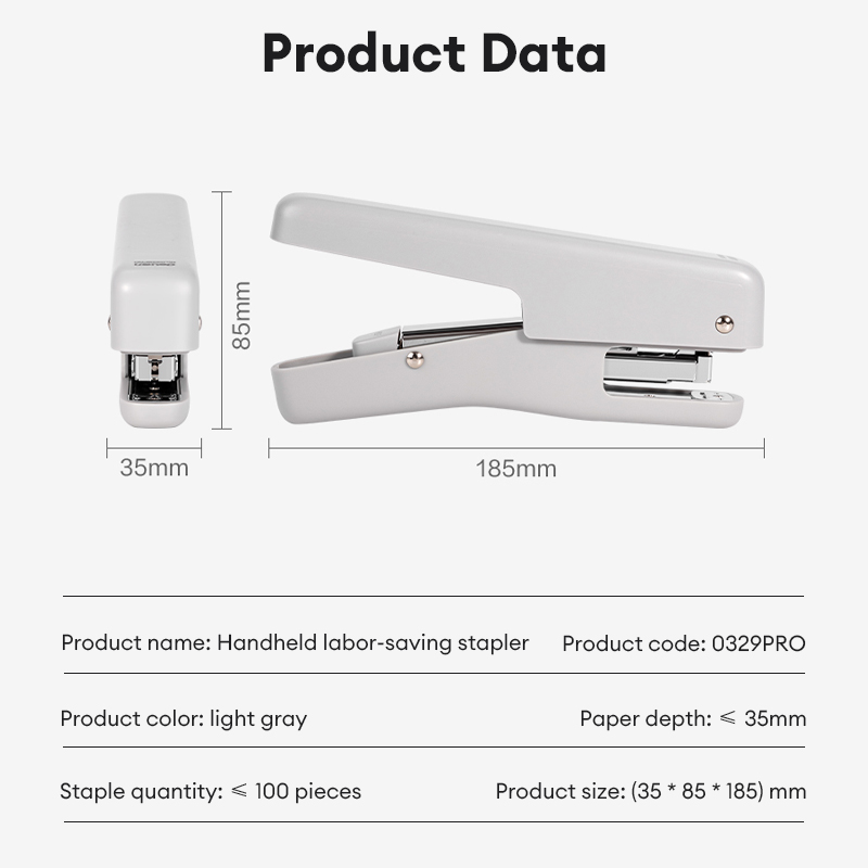 Deli 0329PRO Hand-held Labor-saving Stapler 24/6 26/6 Heavy Duty ...