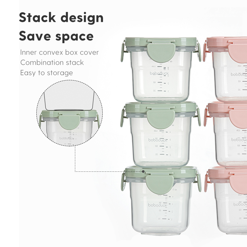Boboduck Baby Food Freezer Storage Container Box Sealed Storage Cups ...