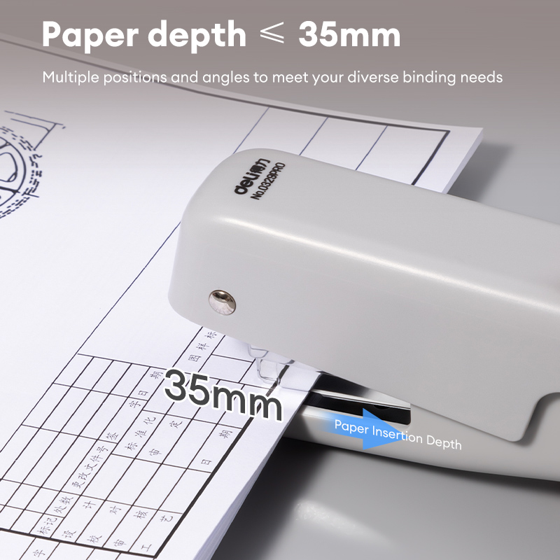 Deli 0329PRO Hand-held Labor-saving Stapler 24/6 26/6 Heavy Duty ...
