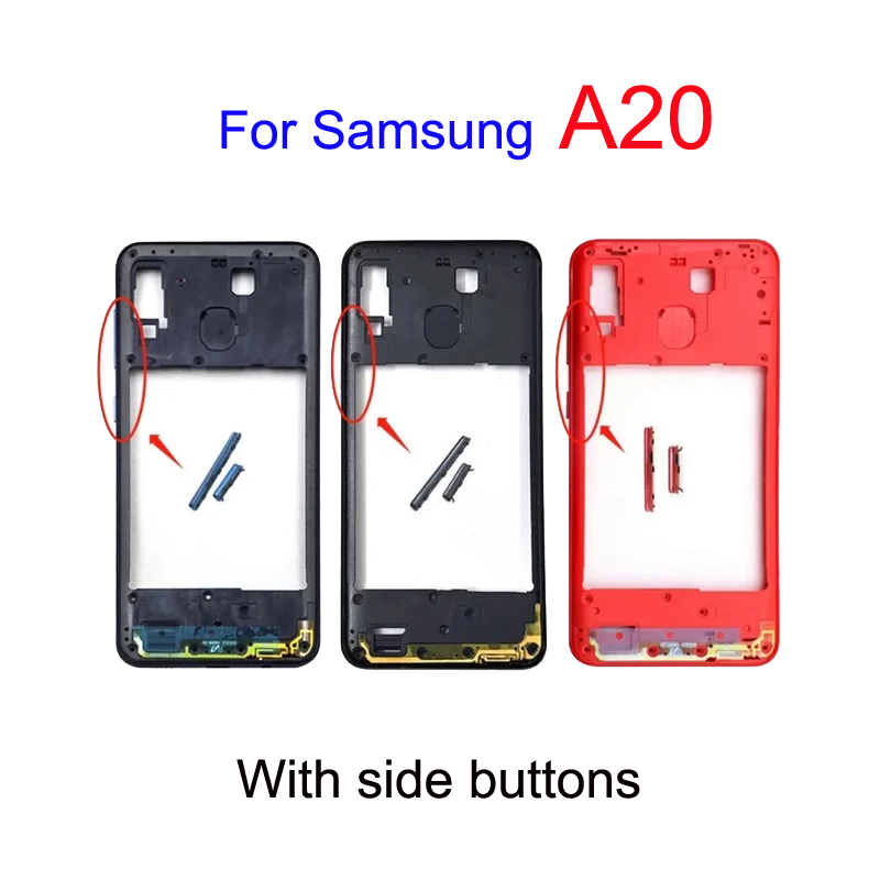 For Samsung Galaxy A20 Back Cover Housing And Middle Frame | Shopee ...