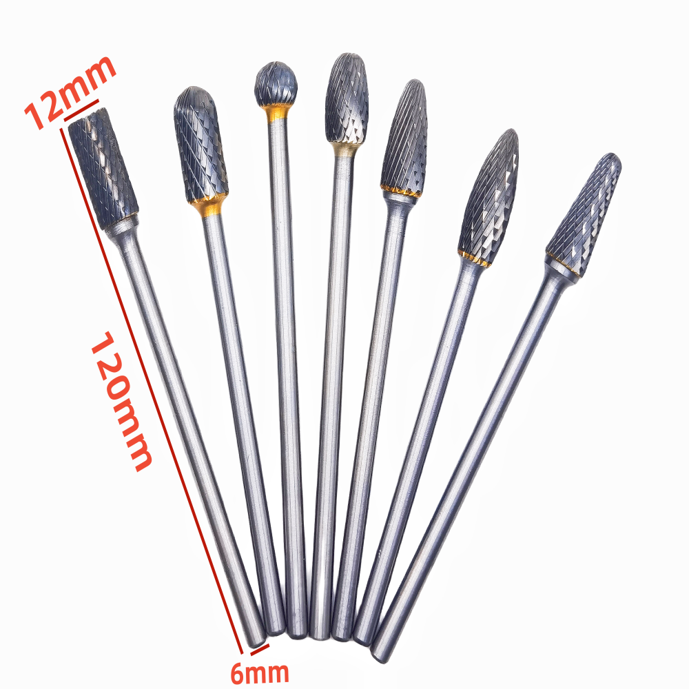 1pcs 6x12x120mm Long Tungsten Carbide Burrs for dremel Grinding Steel ...