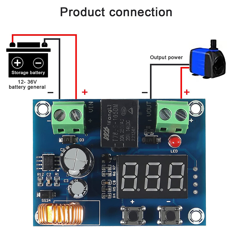 PowMr Low Full Cut Per Voltage Range DC 12-60V Battery Protection ...