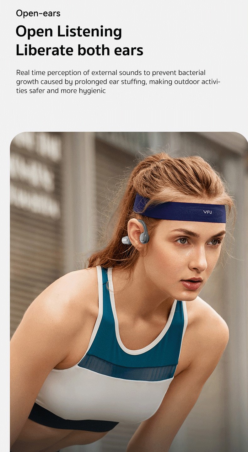 Lenovo ERAZER XF22 Wireless Earbuds Bone Conduction Bluetooth 5.4 ...