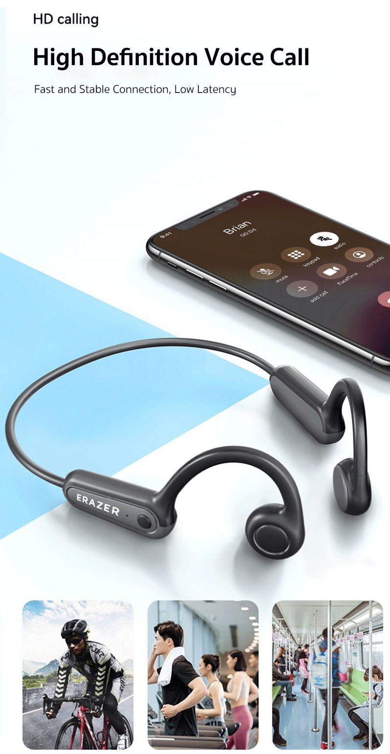 Lenovo ERAZER XF22 Wireless Earbuds Bone Conduction Bluetooth 5.4 ...