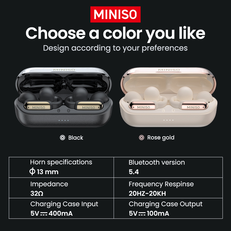 MINISO X36 Noise-Cancelling Bluetooth Earphone Sport Bluetooth 5.3 ...