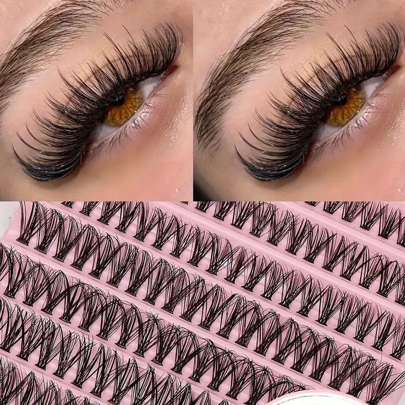 Single Flase Eyelash Extension 200 Clusters s, D Curl Natural Look, 8 ...