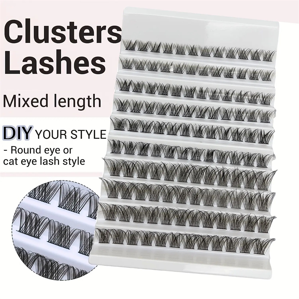 120pcs Cluster Lashes 8-16mm Wispy Individual Lashes Natural Look ...