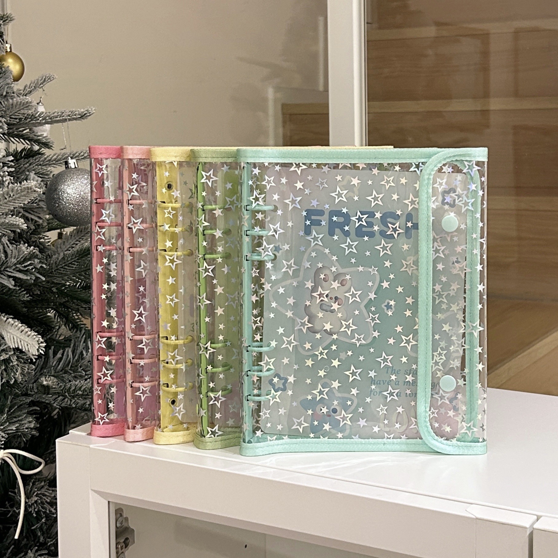 A5 Star double-buckle Transparent Cover Binder Kpop Photocard Holder ...